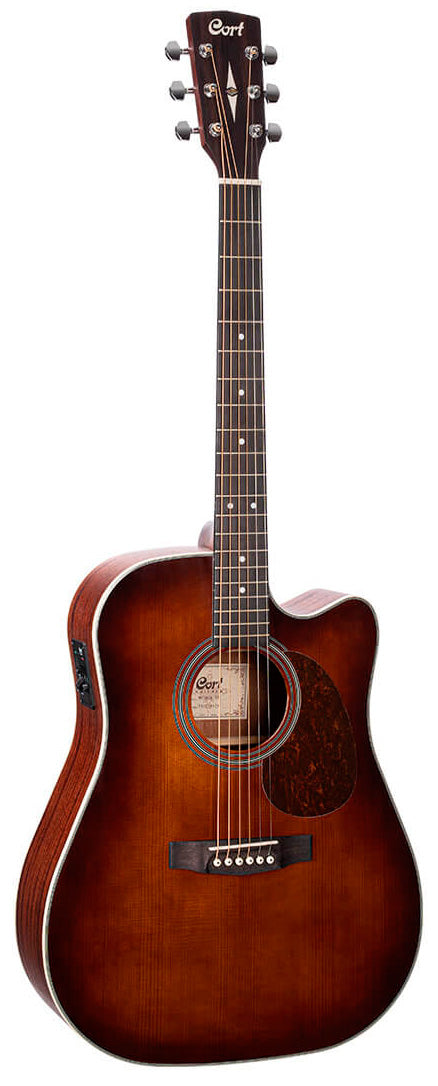 Cort MR500E BR Guitarra Electroacústica Dreadnought Brown Burst