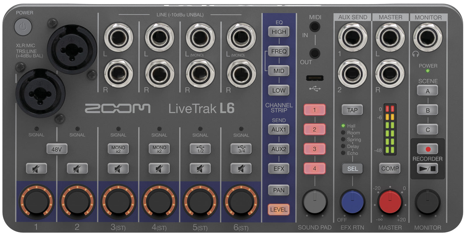 Zoom L6 Livetrak Mesa de Mezclas Digital 10 Canales